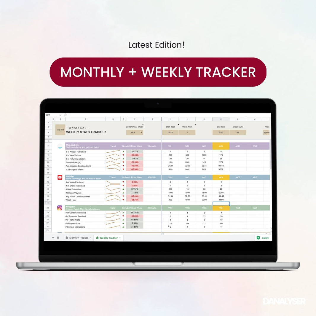 4 Best Google Sheets Colour Palette for Planners & Templates Designers ...